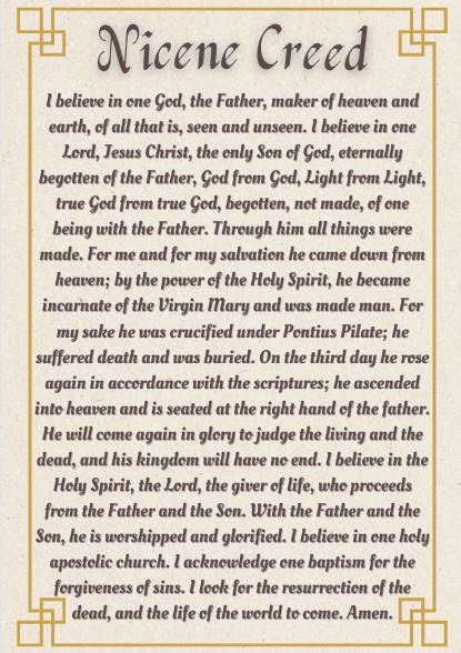 Nicene Creed Printable: Christian Desk Art (digital Download) - Etsy