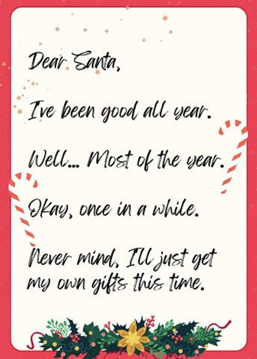Funny Dear Santa Digital Printable - Etsy