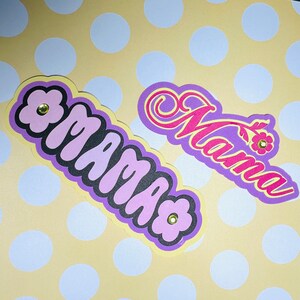 Mama Title Paper Piecing Die Cut - Etsy