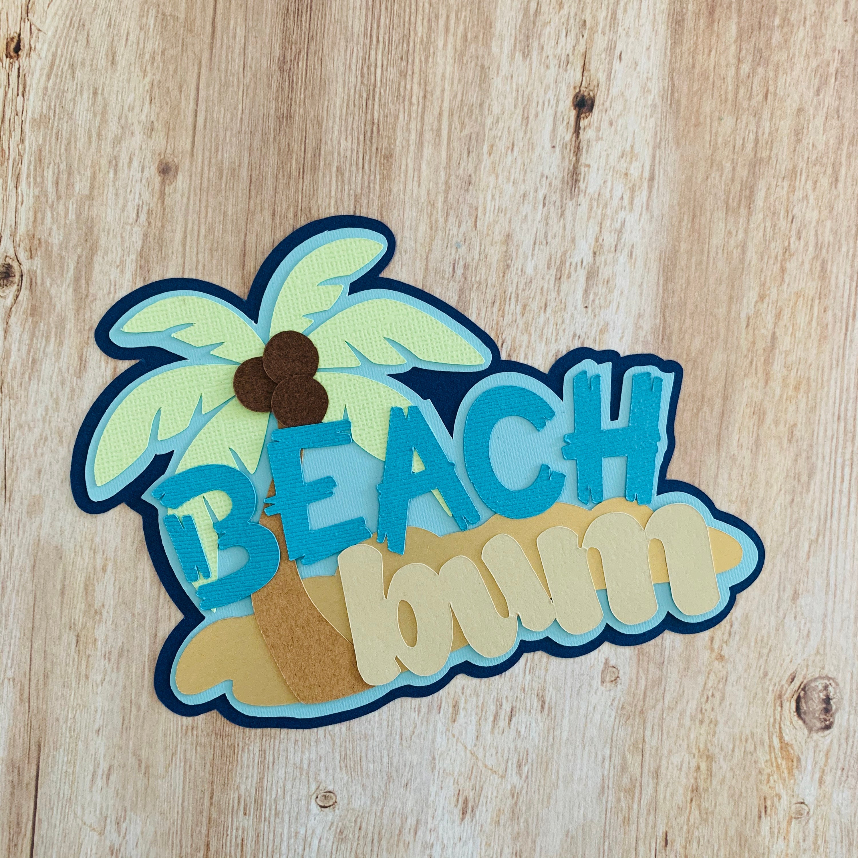 Beach Bum Paper Piecing Die Cut | Etsy