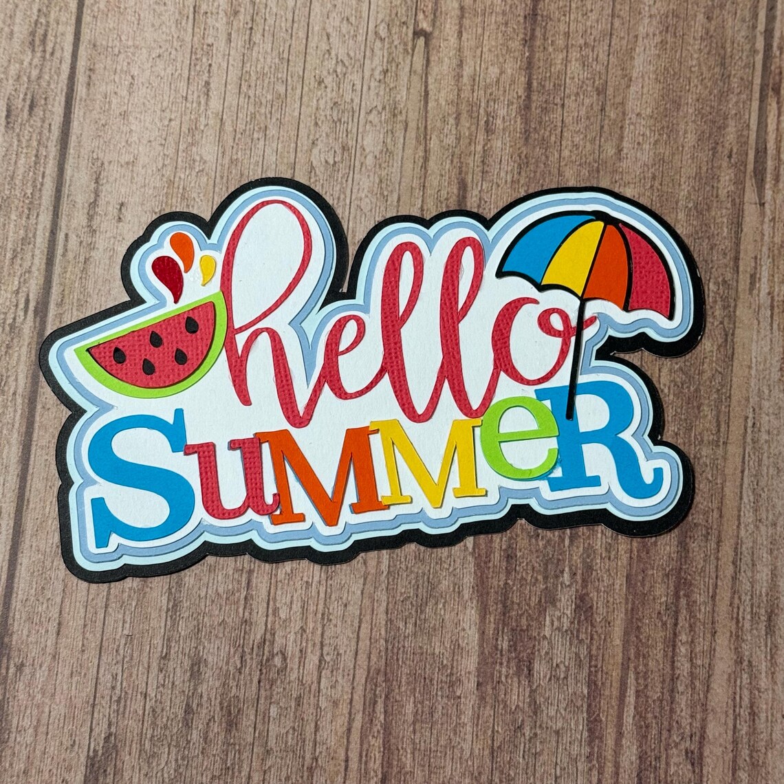Hello Summer Die Cut Paper Piecing Embellishments - Etsy