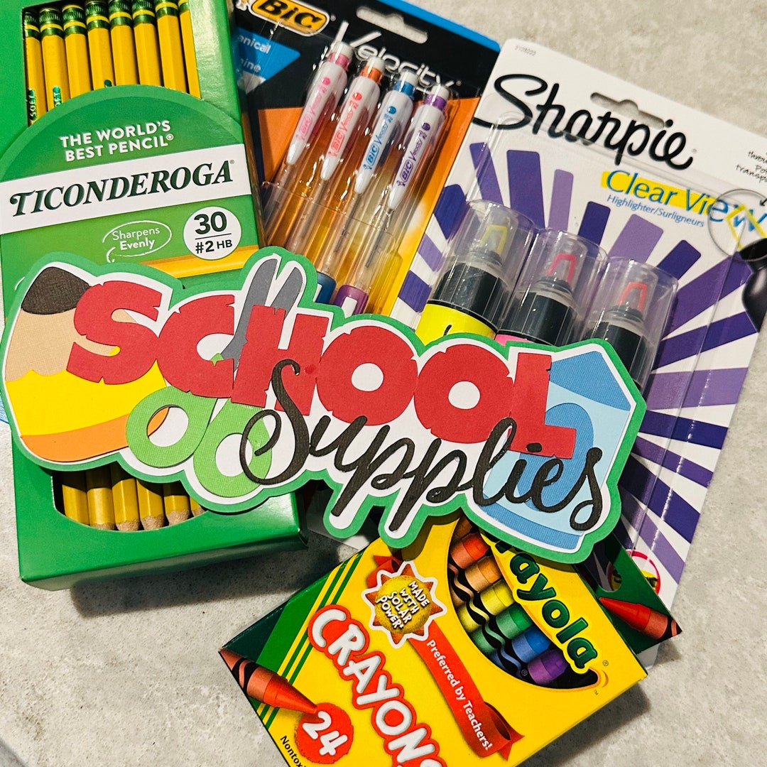 School Supplies Paper Piecing Die Cut - Etsy