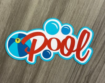 Pool Fun, Paper Piecing, Die Cut, Summer, Beach, Pool, Scrapbook, Page ...