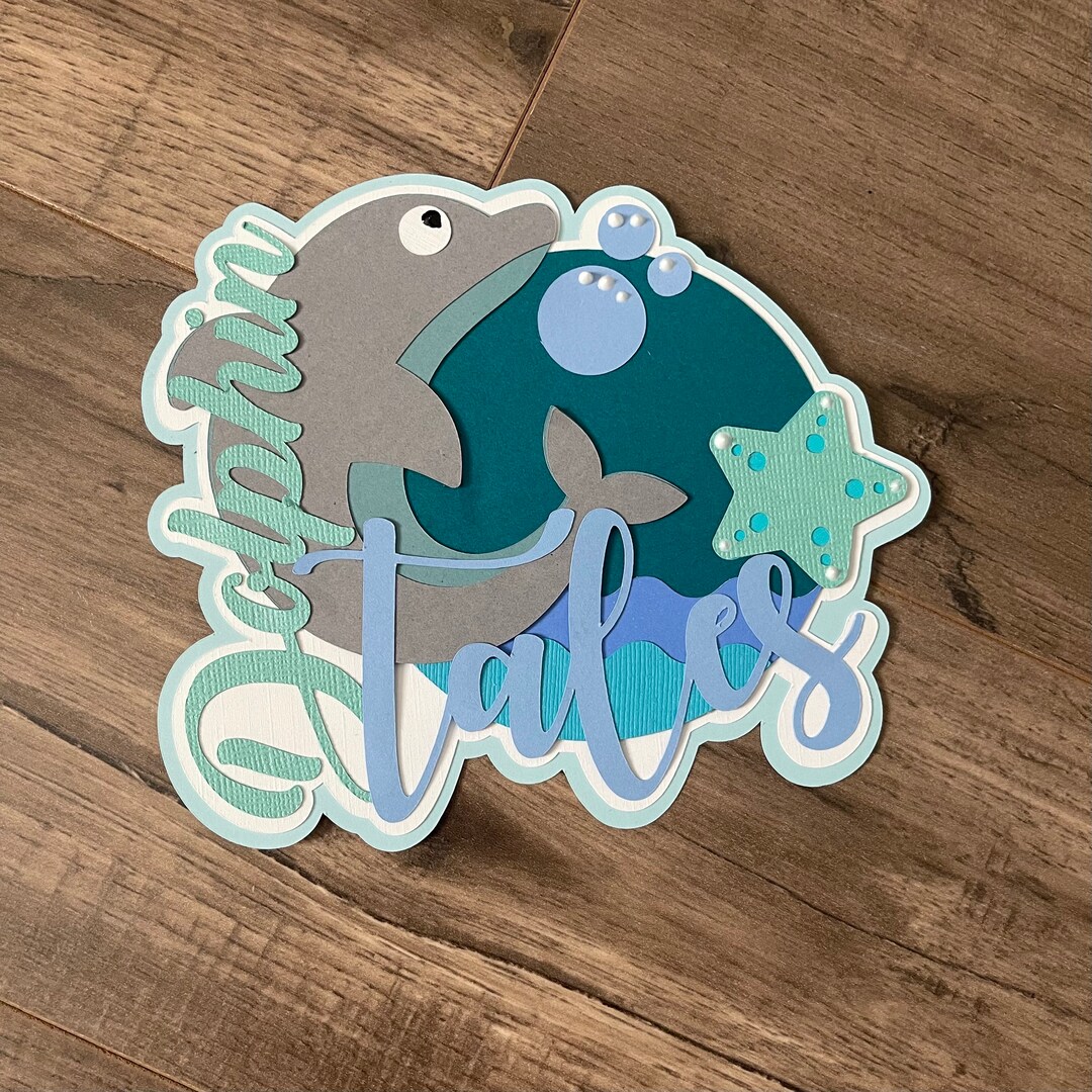 Dolphin Tales Paper Piecing Die Cut - Etsy