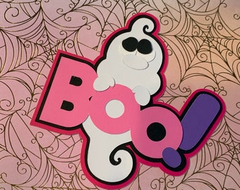 Paper Piecing, Boo Vertical Title, Scrapbook, Page, Layout, Die Cut ...