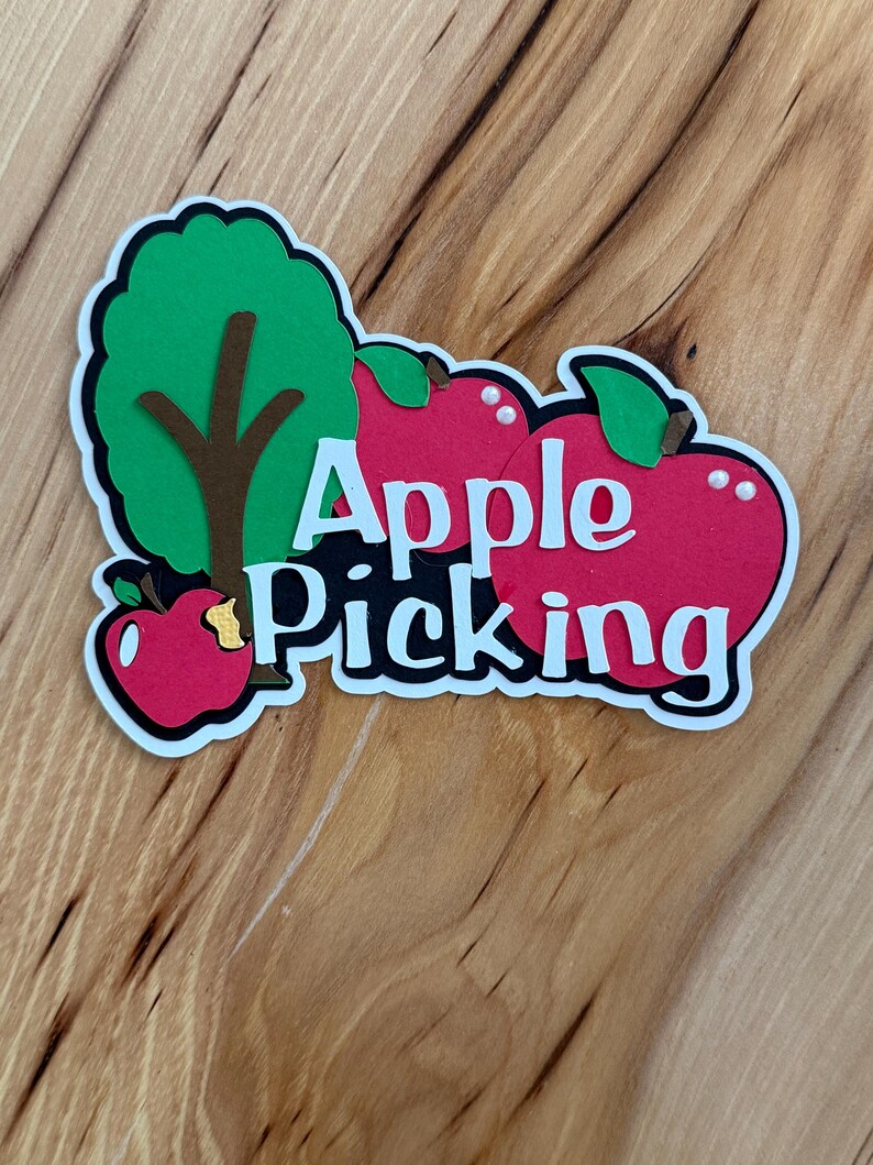 Apple Picking Scrapbook Die-cut Paper Piecing Embellishments - Etsy