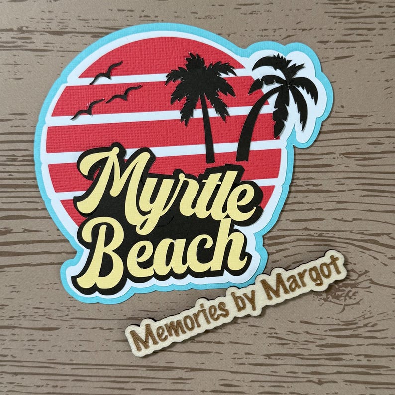 Myrtle Beach Scrapbook Title Die Cut Paper Piecing - Etsy