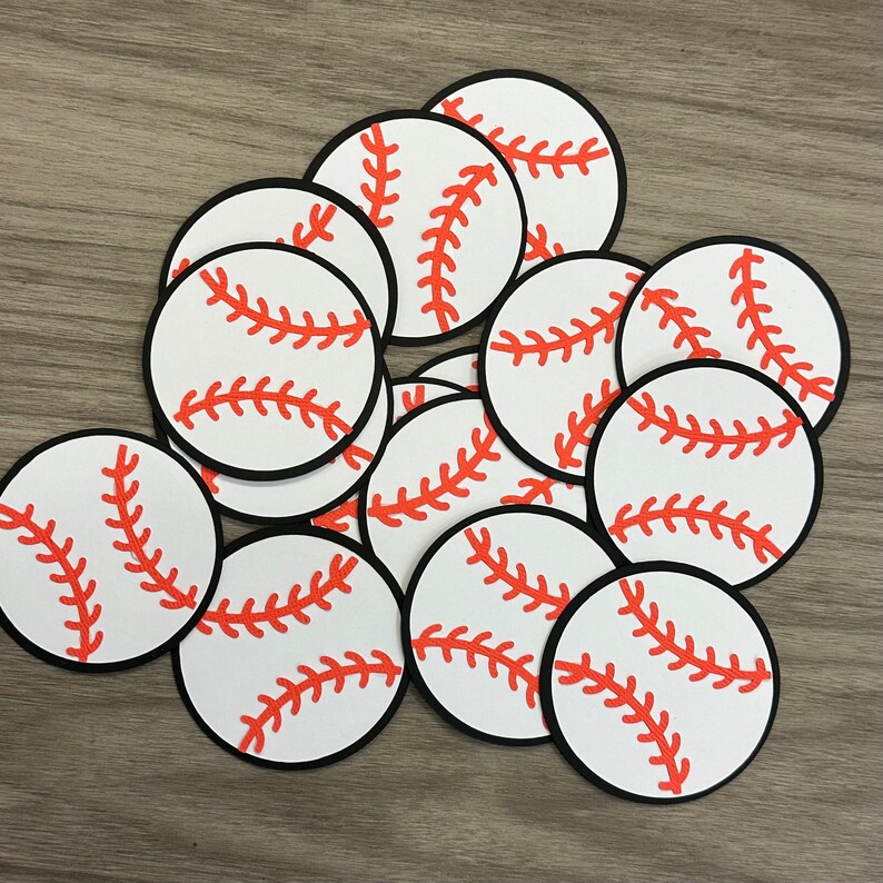 Baseball 3-pack Paper Piecing Die Cut - Etsy