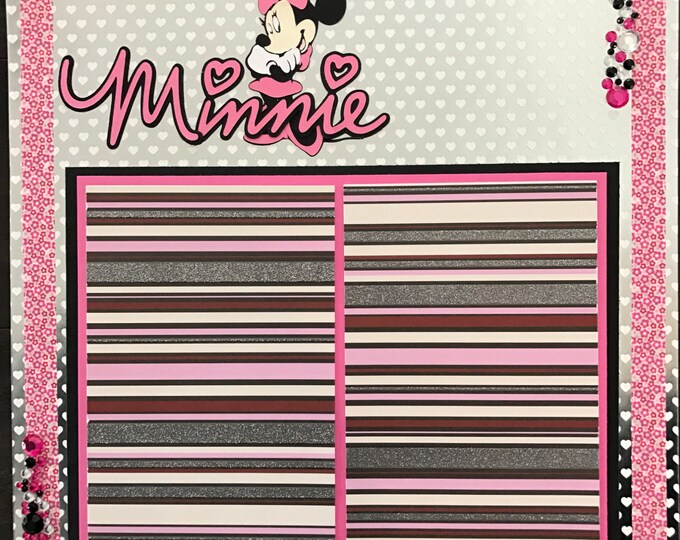 Minnie Mouse 12x12 Scrapbook Layout - Etsy
