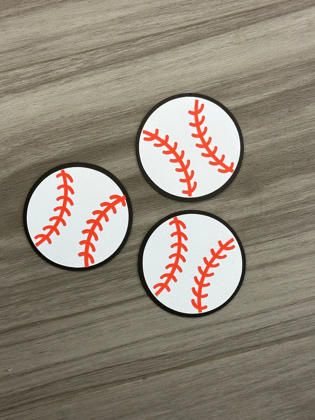 Baseball 3-pack Paper Piecing Die Cut - Etsy