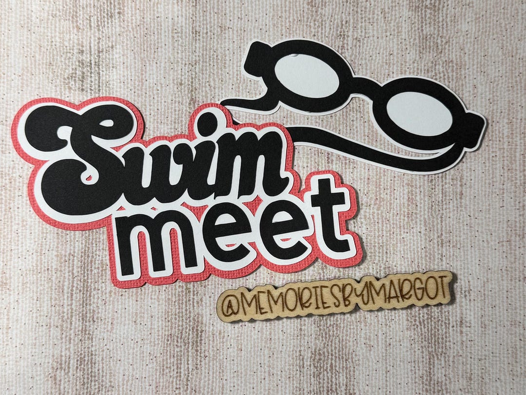 Swim Meet Title Scrapbook Die-cut Paper Piecing Embellishment - Etsy