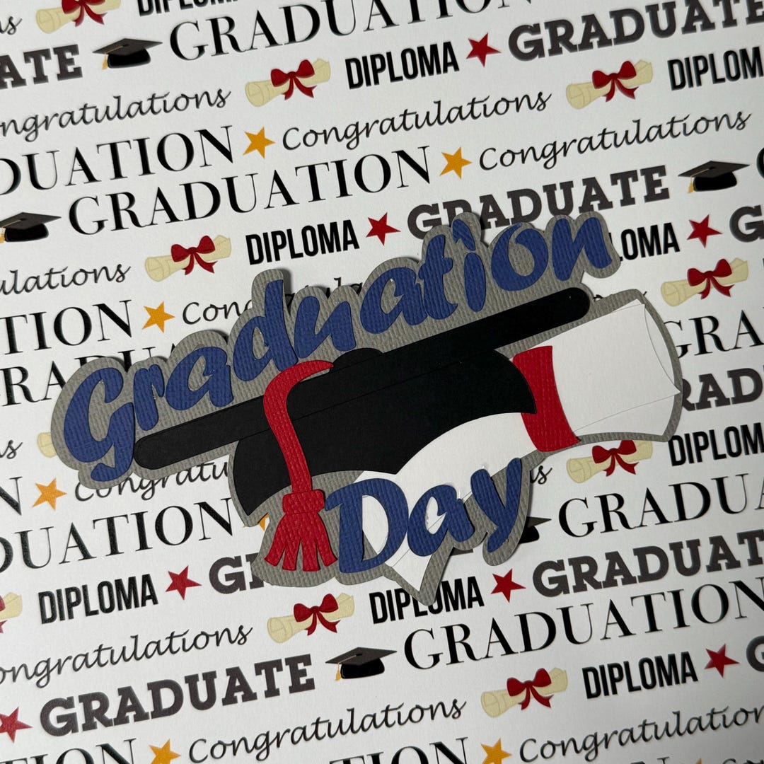 Graduation Day Paper Piecing Die Cut - Etsy
