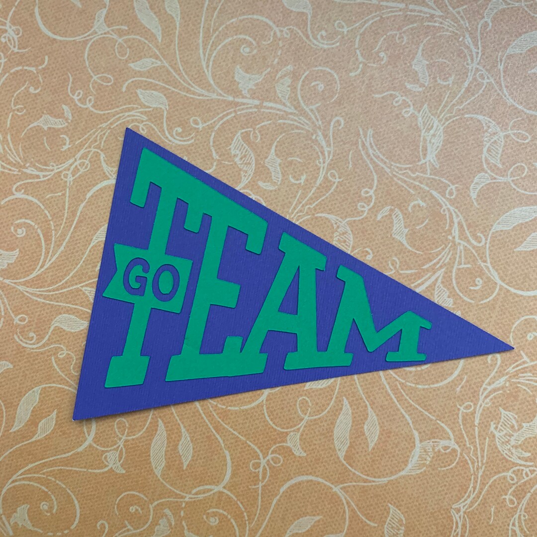 Go Team Pennant Paper Piecing Die Cut - Etsy