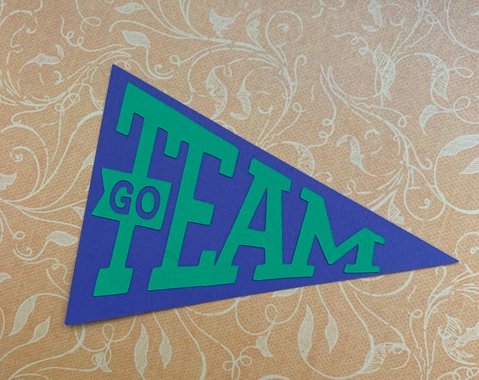 Go Team Pennant Paper Piecing Die Cut - Etsy