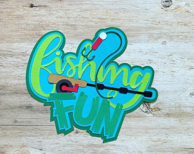 Fishing Fun Paper Piecing Die Cut - Etsy