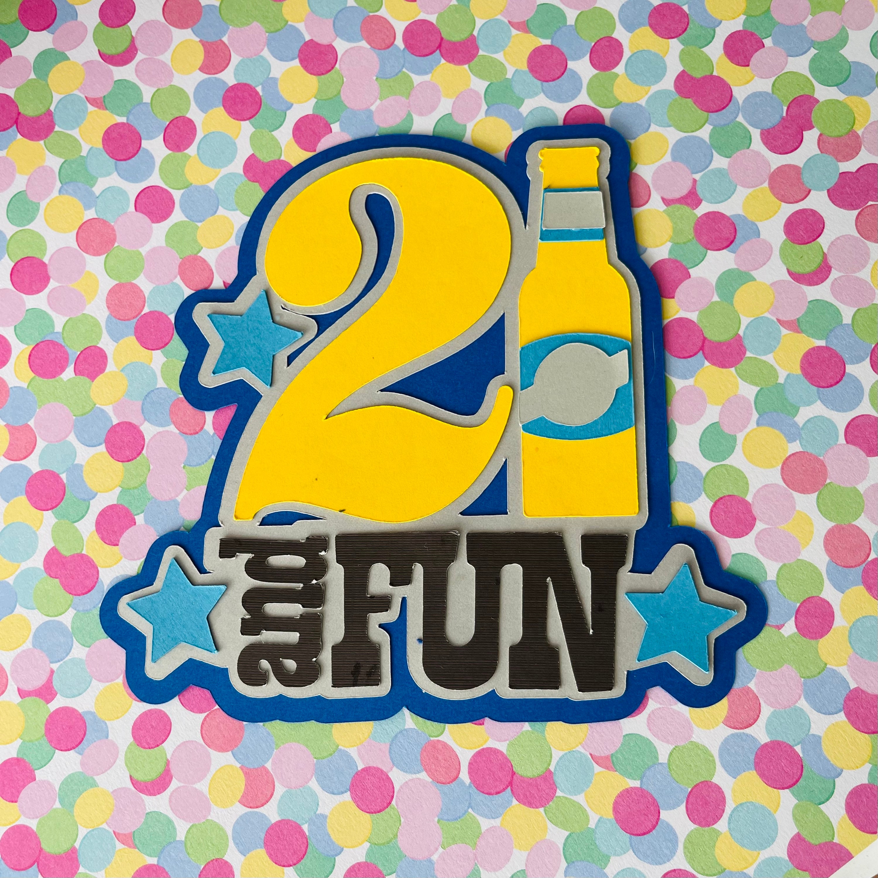 21st Birthday Paper Piecing Die Cut - Etsy