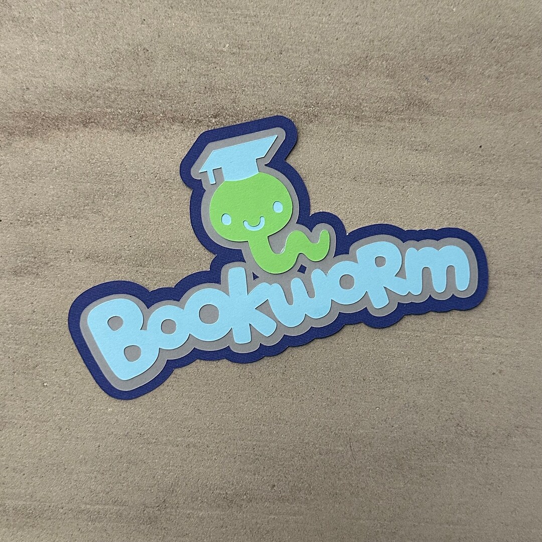 Bookworm Paper Piecing Die Cut - Etsy