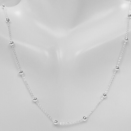 925 Sterling Silver Rolo Bead Chain Necklace With Extension - Etsy