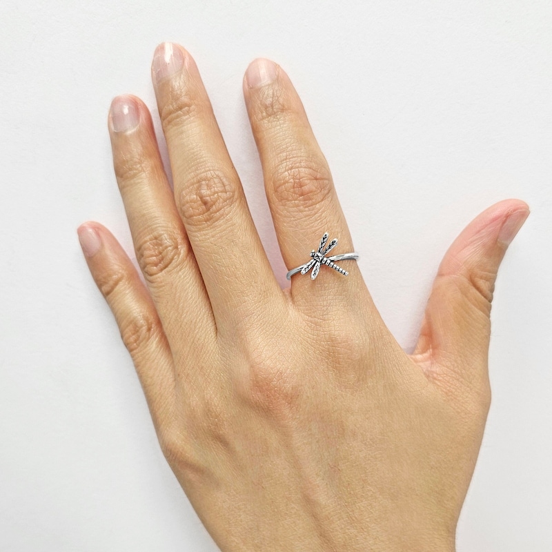 Silver Dragonfly Ring - Etsy