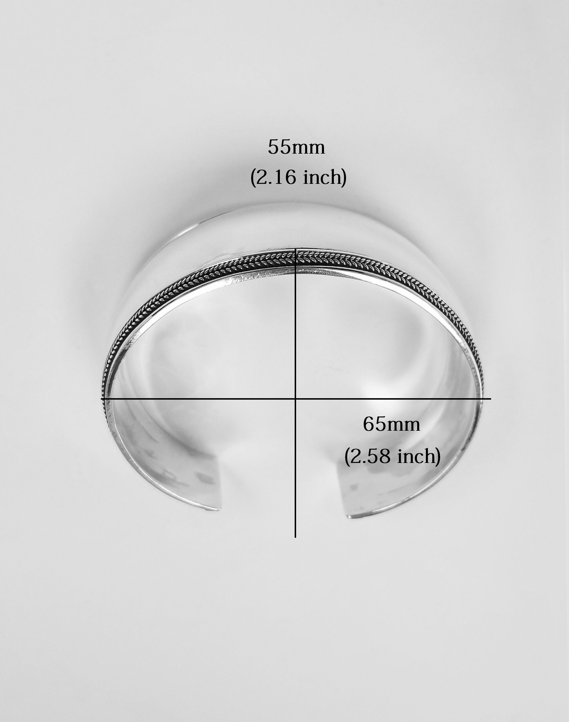 925 Sterling Silver WIDE OPEN CUFF | Etsy