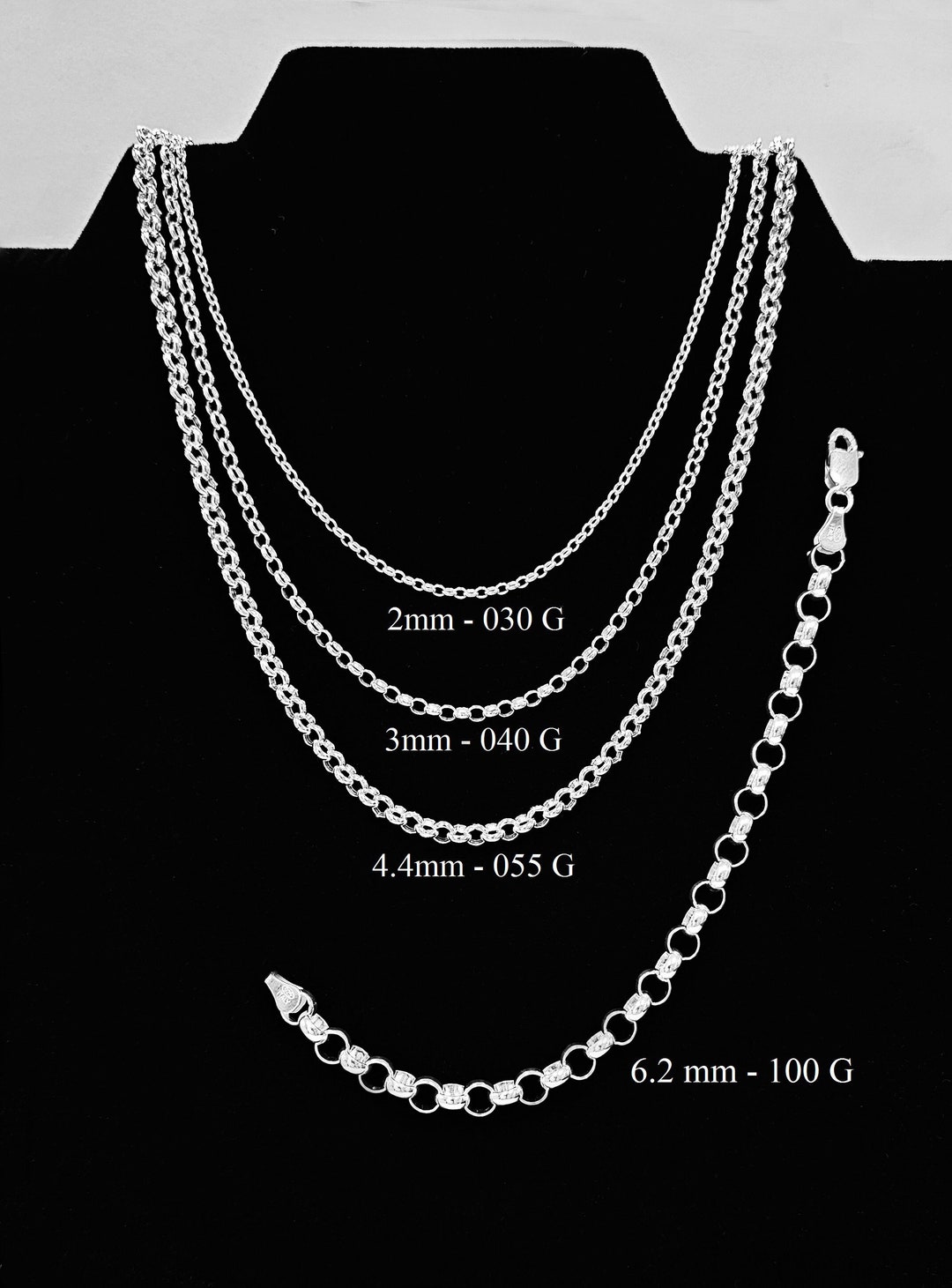 925 Sterling Silver Rolo Link Chain Necklace: Italy Made 2mm, 3mm - Etsy