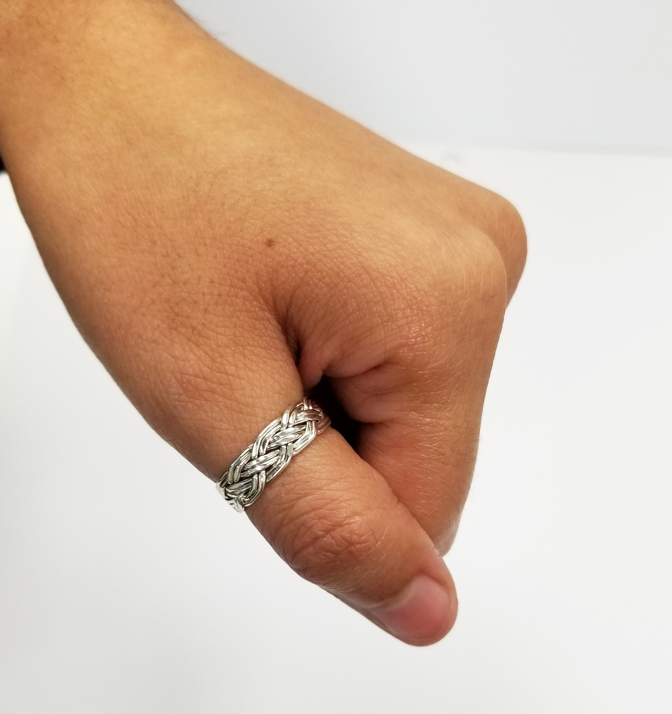 Sterling Silver Braided Ring Hand Stacking Braied Ring | Etsy