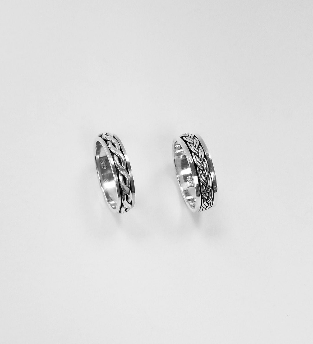 925 Sterling Silver Men's Spinning Ring - Etsy