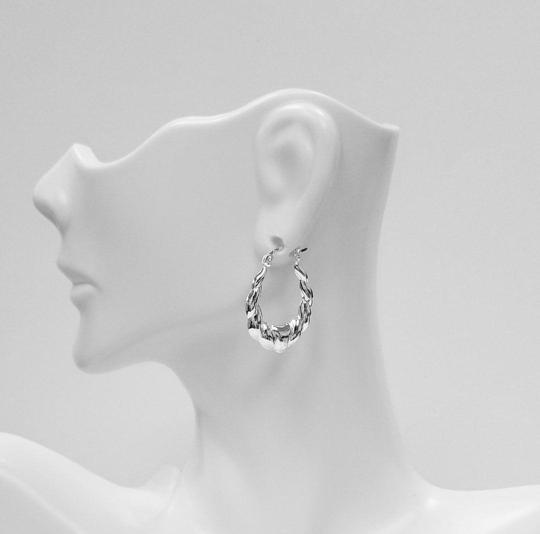 925 Sterling Silver Oval Shrimp Back, Claddagh, Greeky Hoop Earrings - Etsy