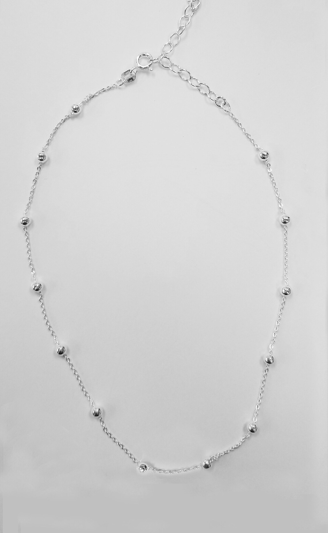 925 Sterling Silver Rolo Bead Chain Necklace With Extension - Etsy