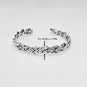 Braided 925 Sterling Silver Wire Handcraft Bracelet - Etsy
