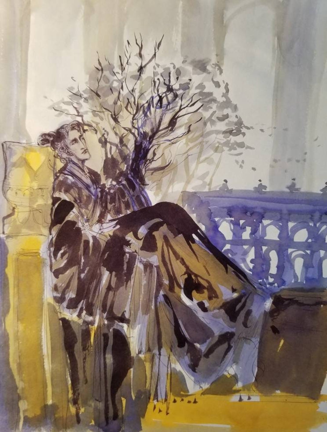 Man Transforming Into Oak Tree Original Painting Monk Meditating ...