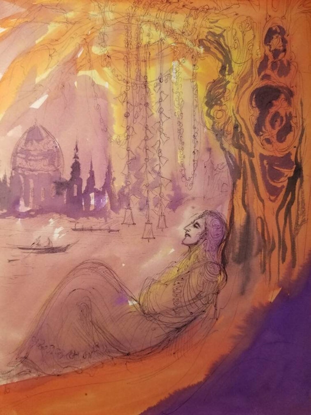 Under the Bell Tree Original Painting Forest Spirit Magic Creature ...