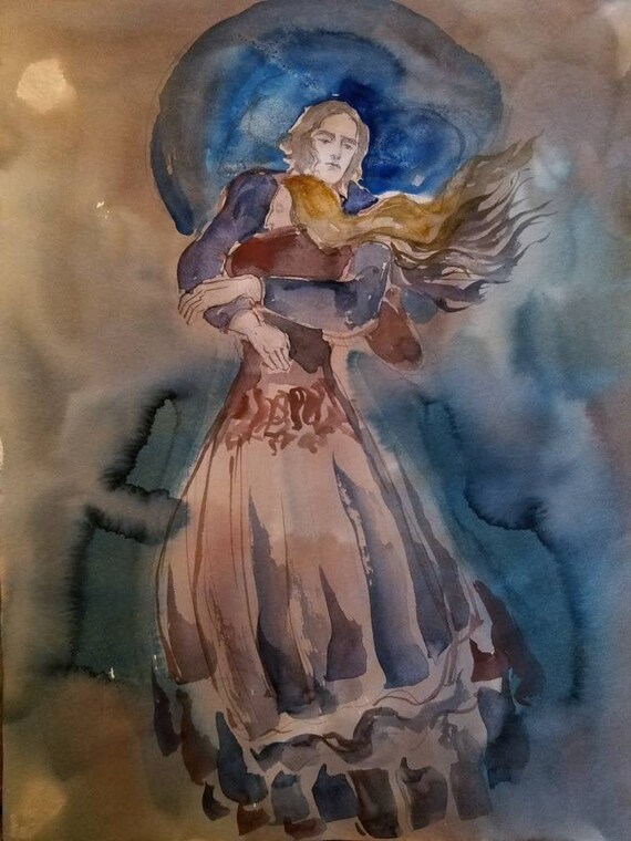 Reunited Original Painting Romantic Couple In Love Fantasy Art | Etsy