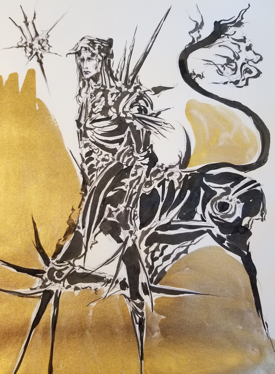 Centaur Original Painting Ink Fine Art Dark Machine Macabre Victorian ...