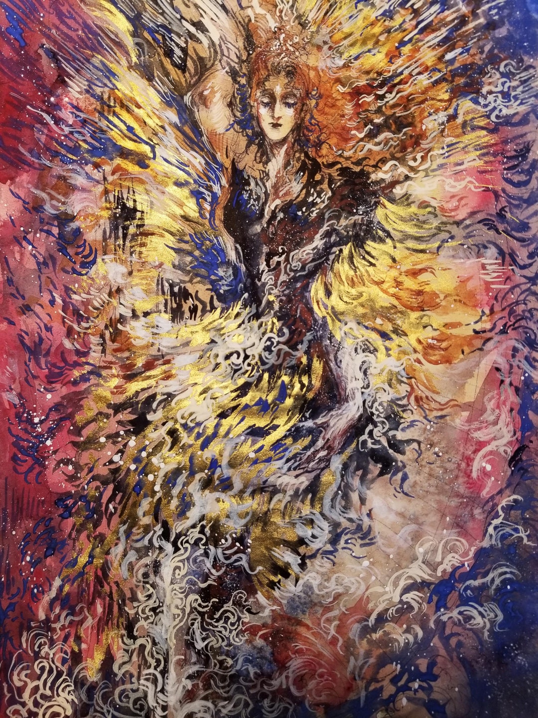 ORIGINAL Aphrodite Watercolor Painting Birth of Venus Ancient Greek ...