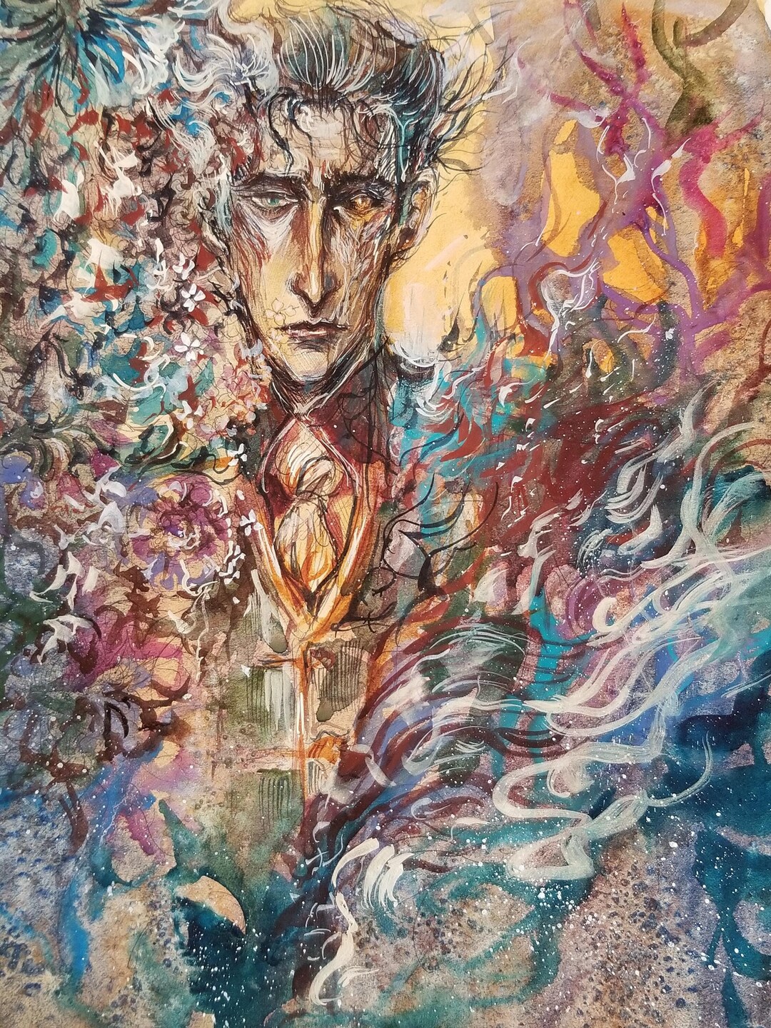 Silco Original Painting watercolor and Ink on Paper, 30 X 21 Cm - Etsy