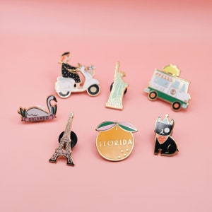 Paris Eiffel Tower Enamel Pin | Etsy