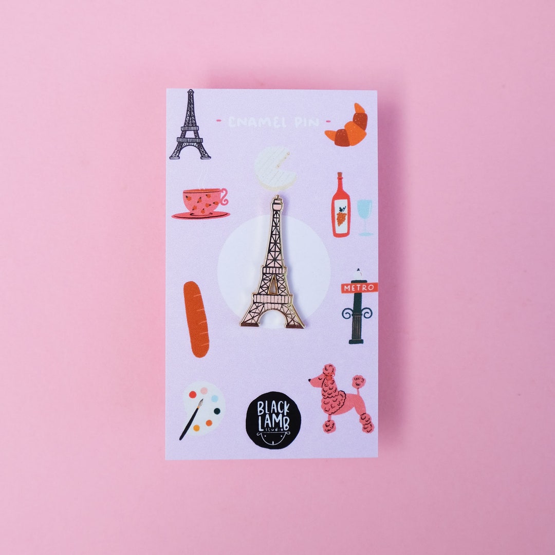 Paris Eiffel Tower Enamel Pin - Etsy