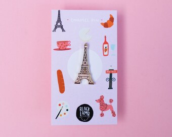 Paris Eiffel Tower Enamel Pin - Etsy