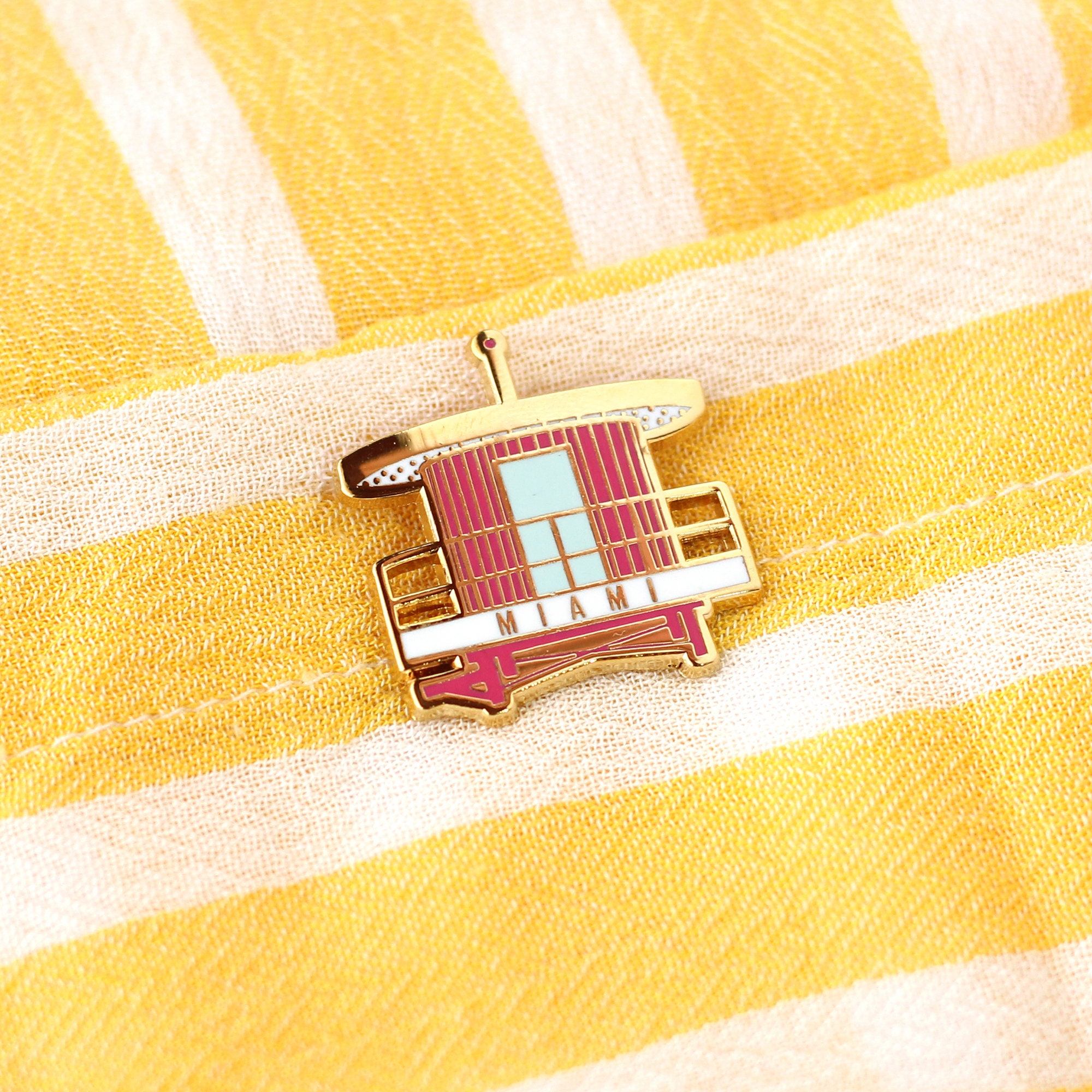 Miami Lifeguard Tower Enamel Pin - Etsy