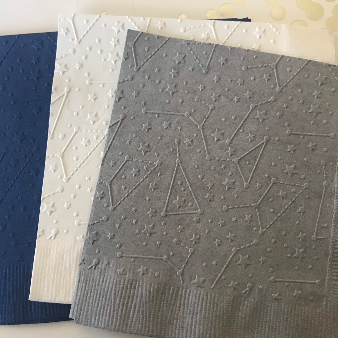 Constellations Napkin ~ Embossed Napkin ~ Retirement ~ Galaxy ~ Zodiac ...