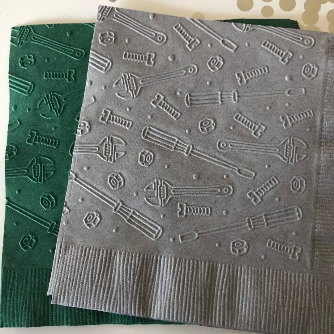 Embossed Tools Napkin Party Birthday Retirement Tools Tool Napkin ...