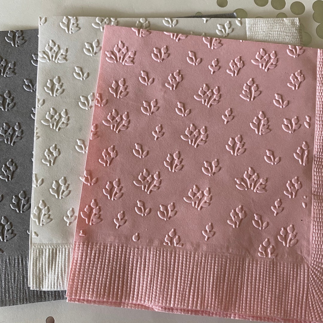 Floral Napkin ~ Embossed Napkin ~ Wedding Flowers ~ Garden Party ...