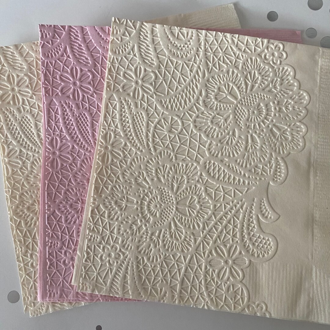 Lace Napkin ~ Embossed Napkin ~ Wedding ~ Anniversary ~ Birthday ...