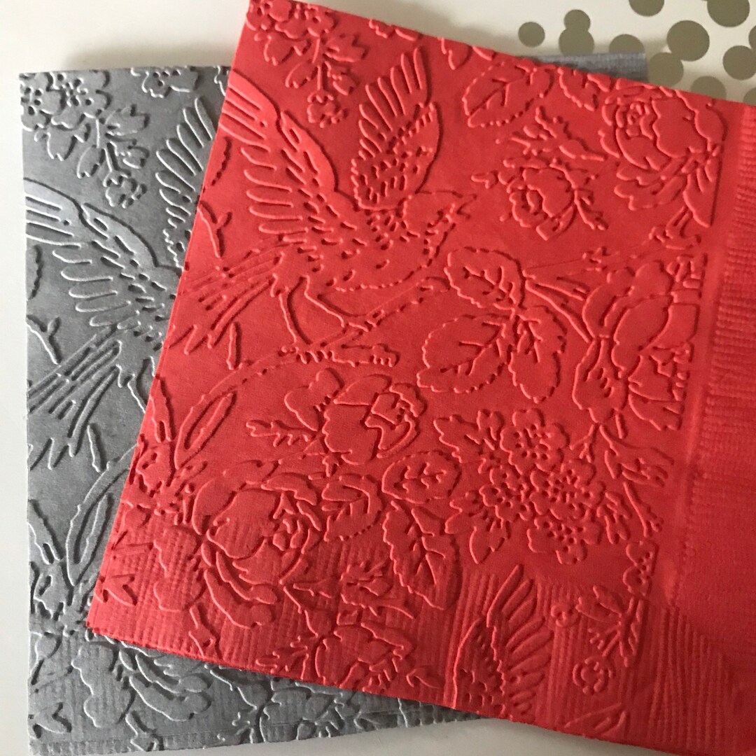 Rose Napkin Embossed Paper Napkin Wedding Anniversary Birthday Shower ...