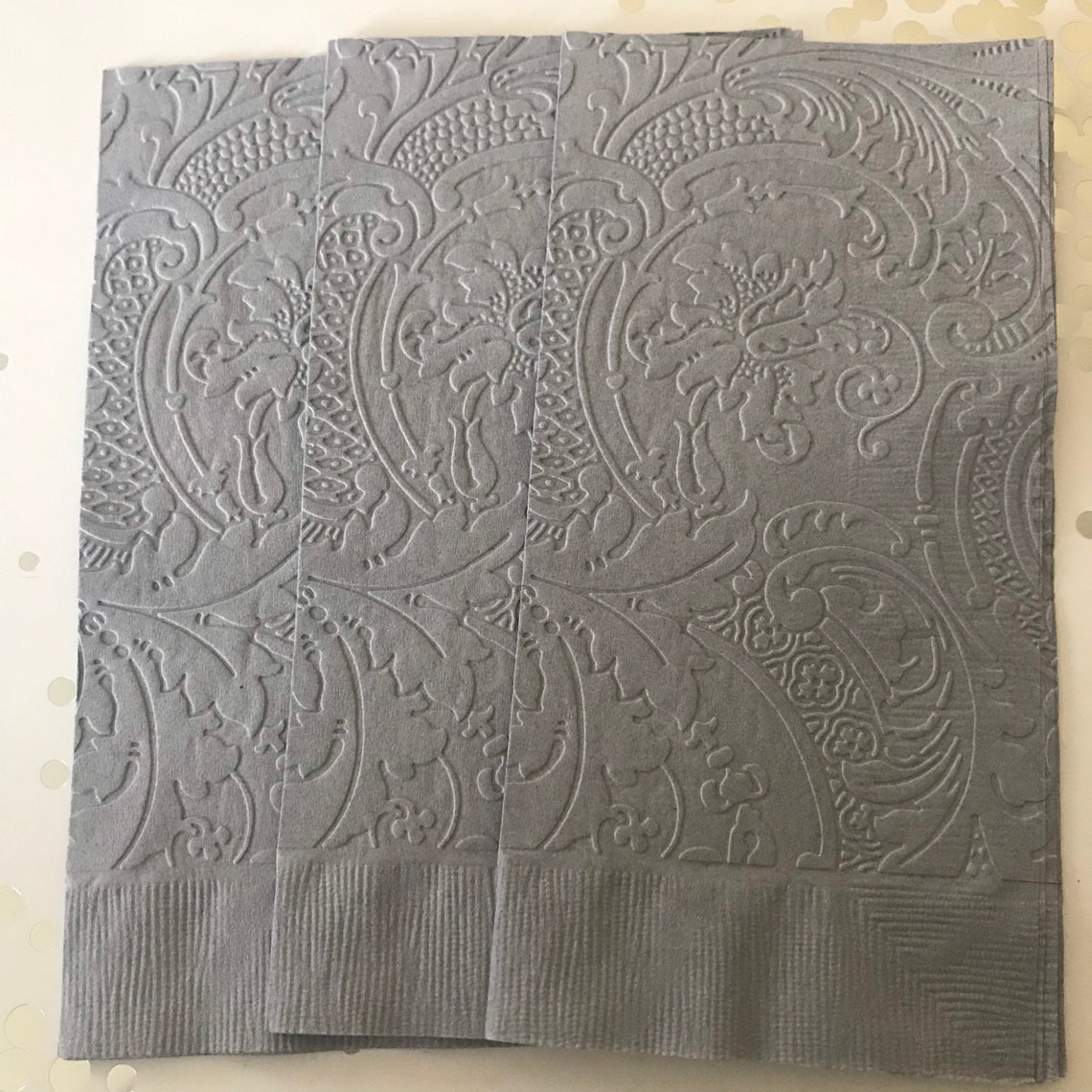 Scroll Napkin Embossed Paper Napkin Wedding Bridal - Etsy