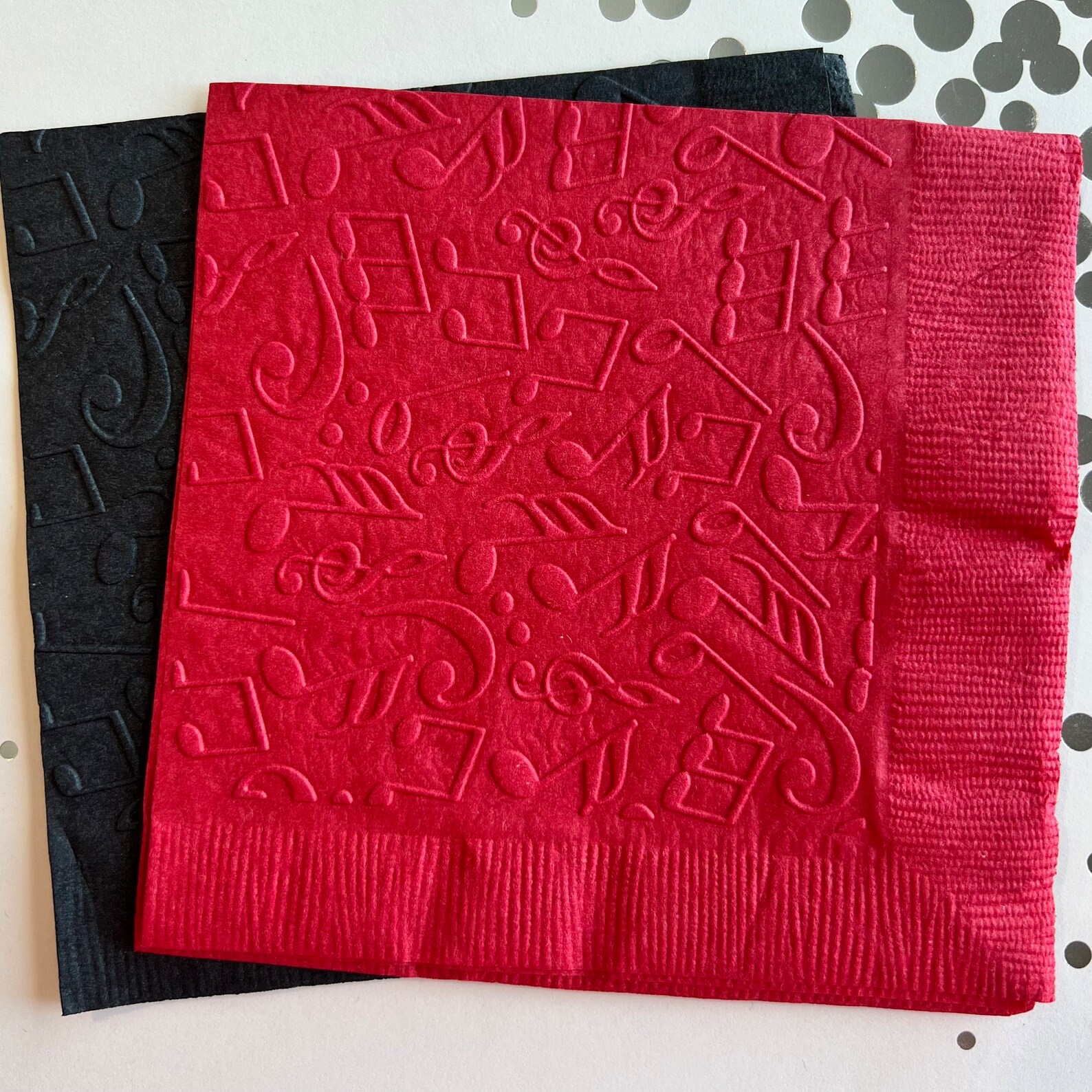 Musical Notes Napkins Embossed Paper Napkin Wedding Anniversary ...