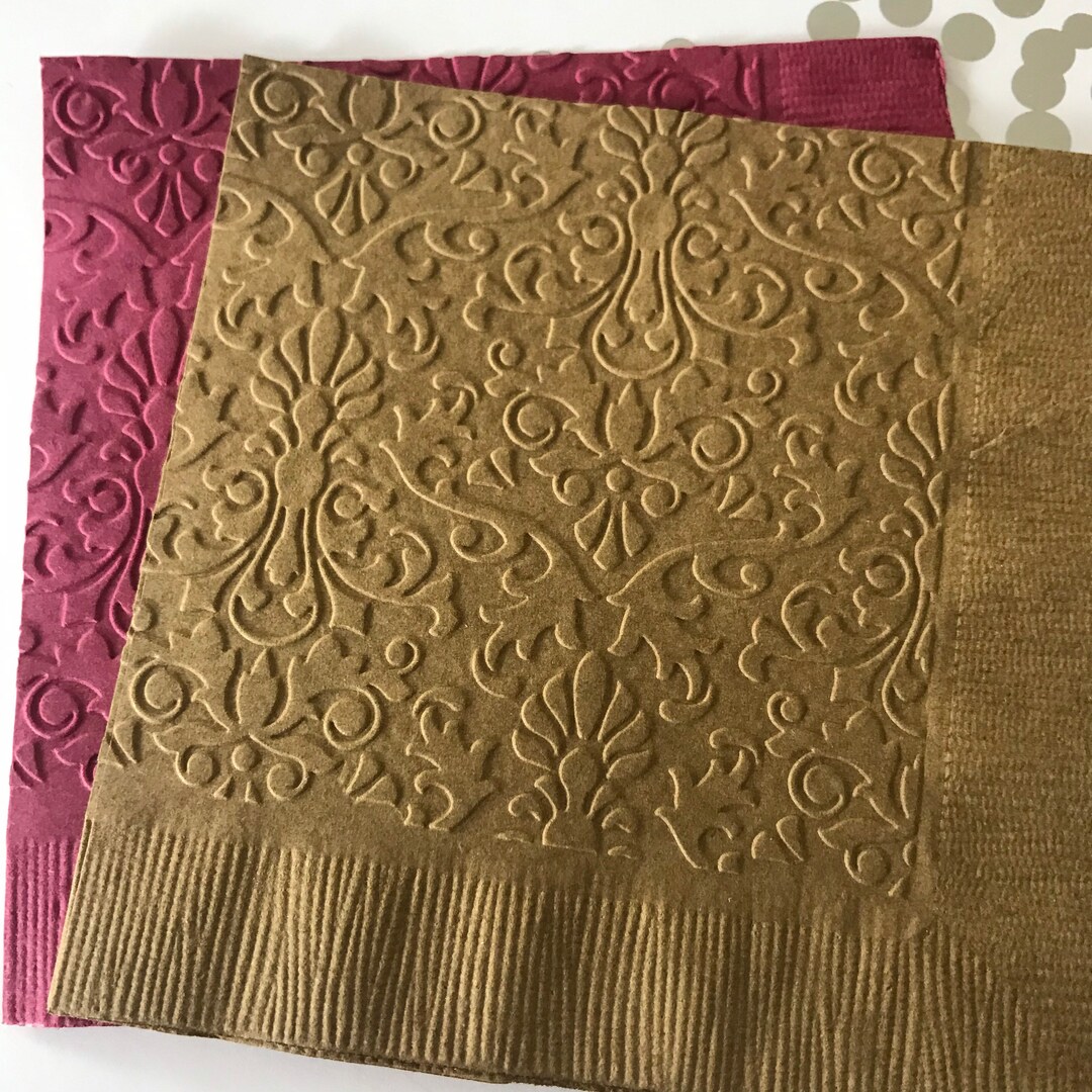 Wedding Napkin Embossed Paper Napkin Anniversary Birthday Bridal Shower ...