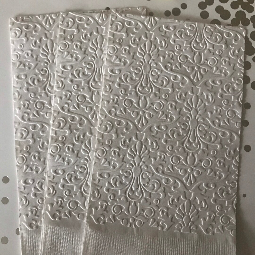 Wedding Napkin Embossed Paper Napkin Anniversary Birthday Bridal Shower ...