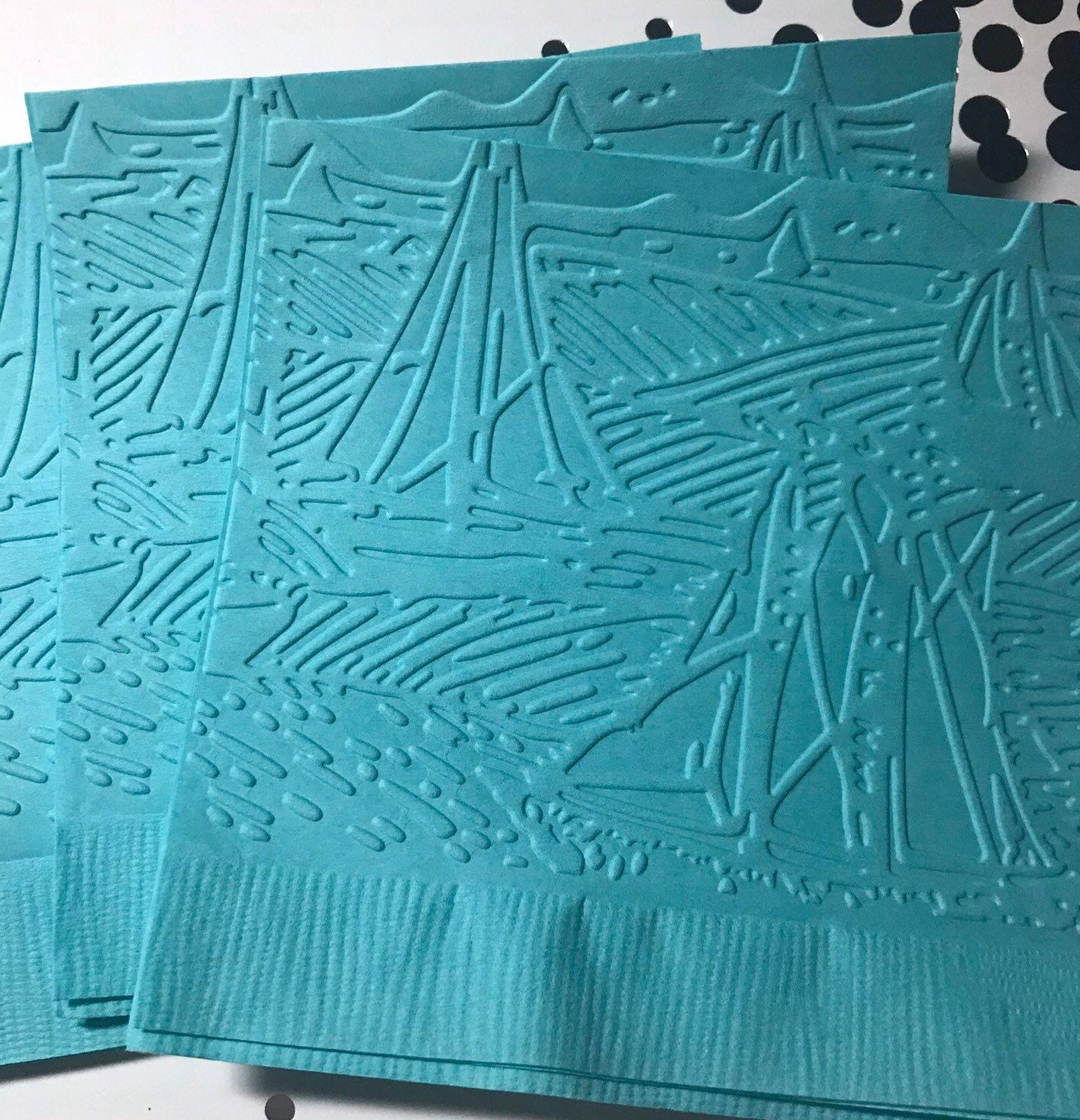 Sailboat Napkin Embossed Paper Napkin Wedding Bridal | Etsy